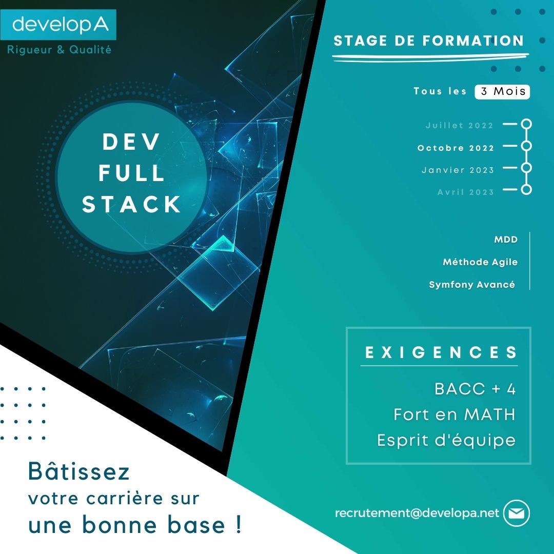 Stage Dev Full Stack - developA